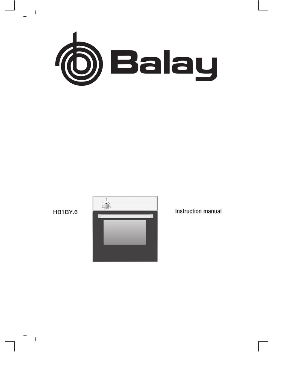BALAY HB1BY56 INSTRUCTION MANUAL Pdf Download | ManualsLib