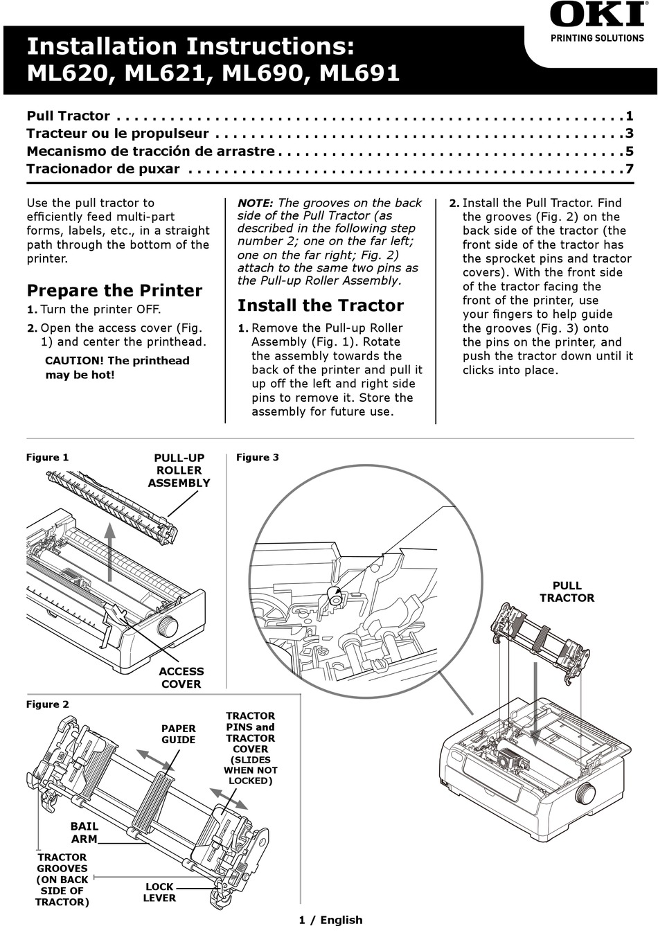 OKI ML620 INSTALLATION INSTRUCTIONS MANUAL Pdf Download | ManualsLib
