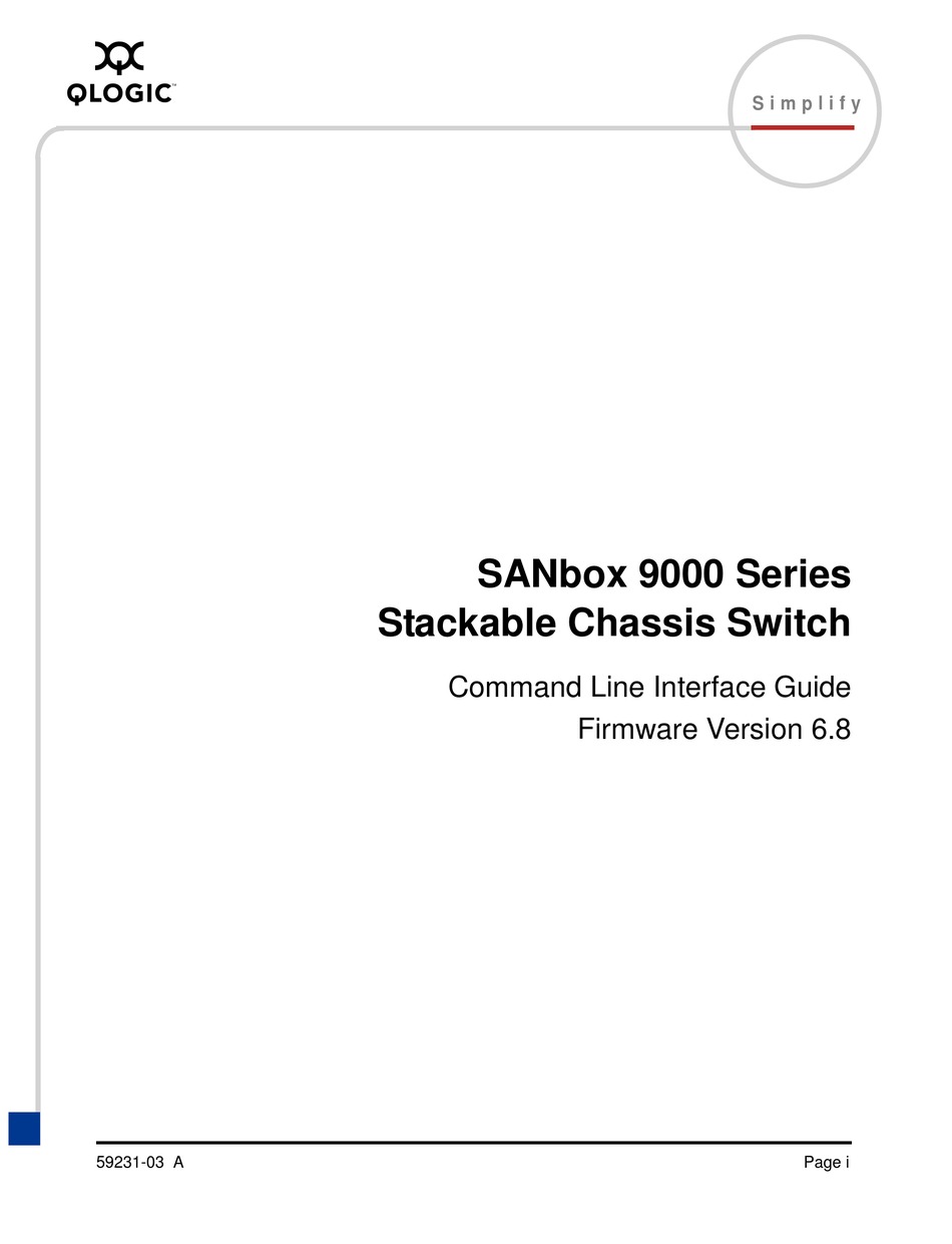 QLOGIC SANBOX 9000 SERIES INTERFACE MANUAL Pdf Download | ManualsLib