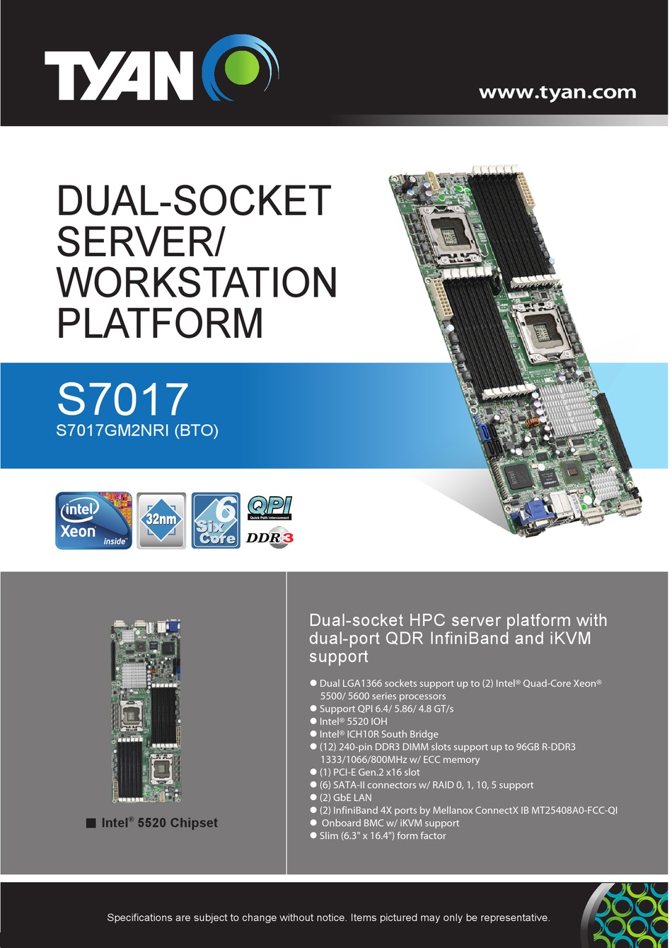TYAN S7017 SPECIFICATIONS Pdf Download | ManualsLib