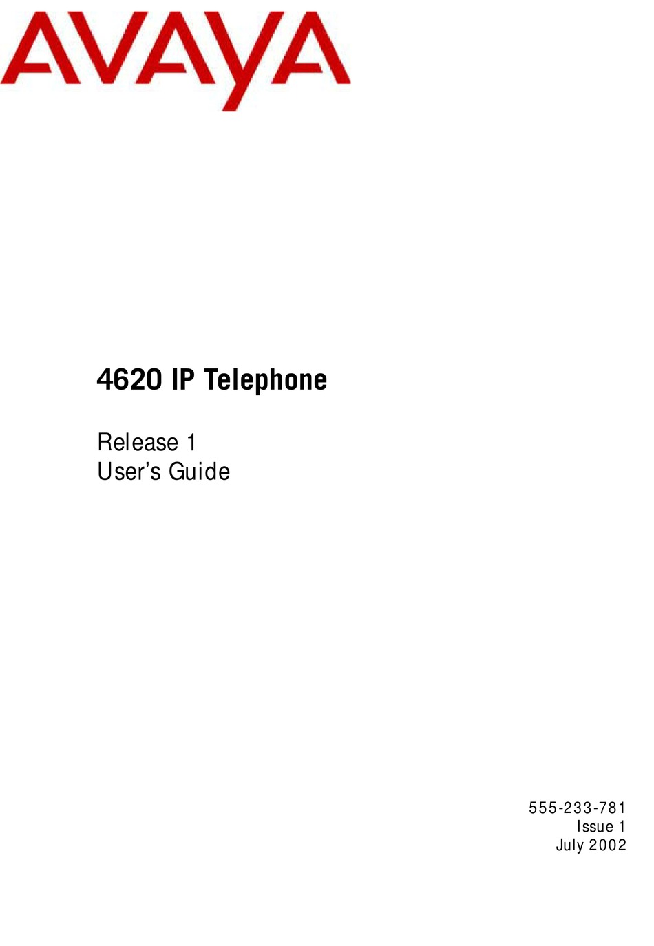 AVAYA 4620 USER MANUAL Pdf Download | ManualsLib