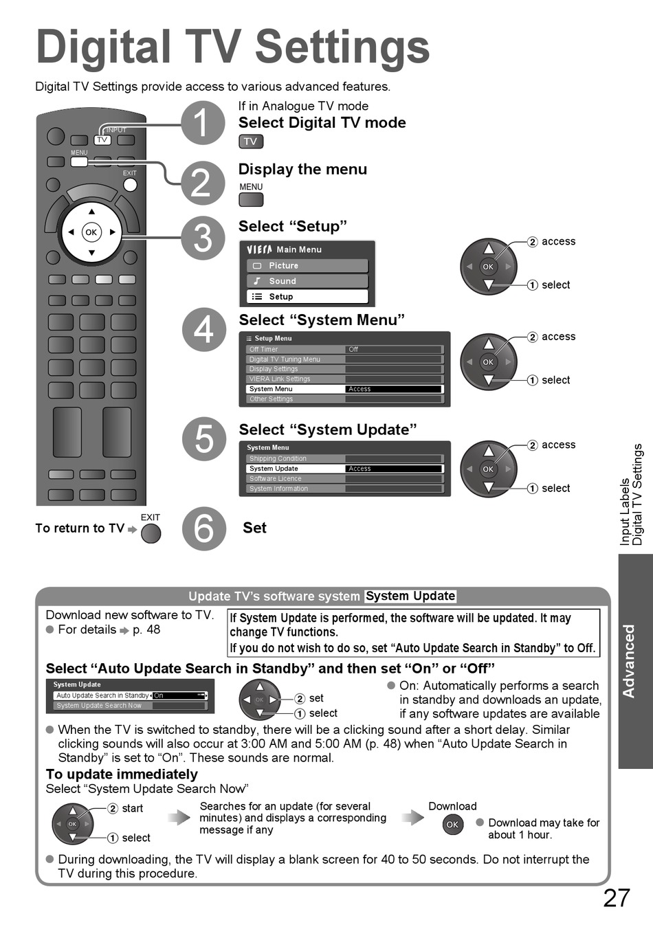 Panasonic Tv Input Button