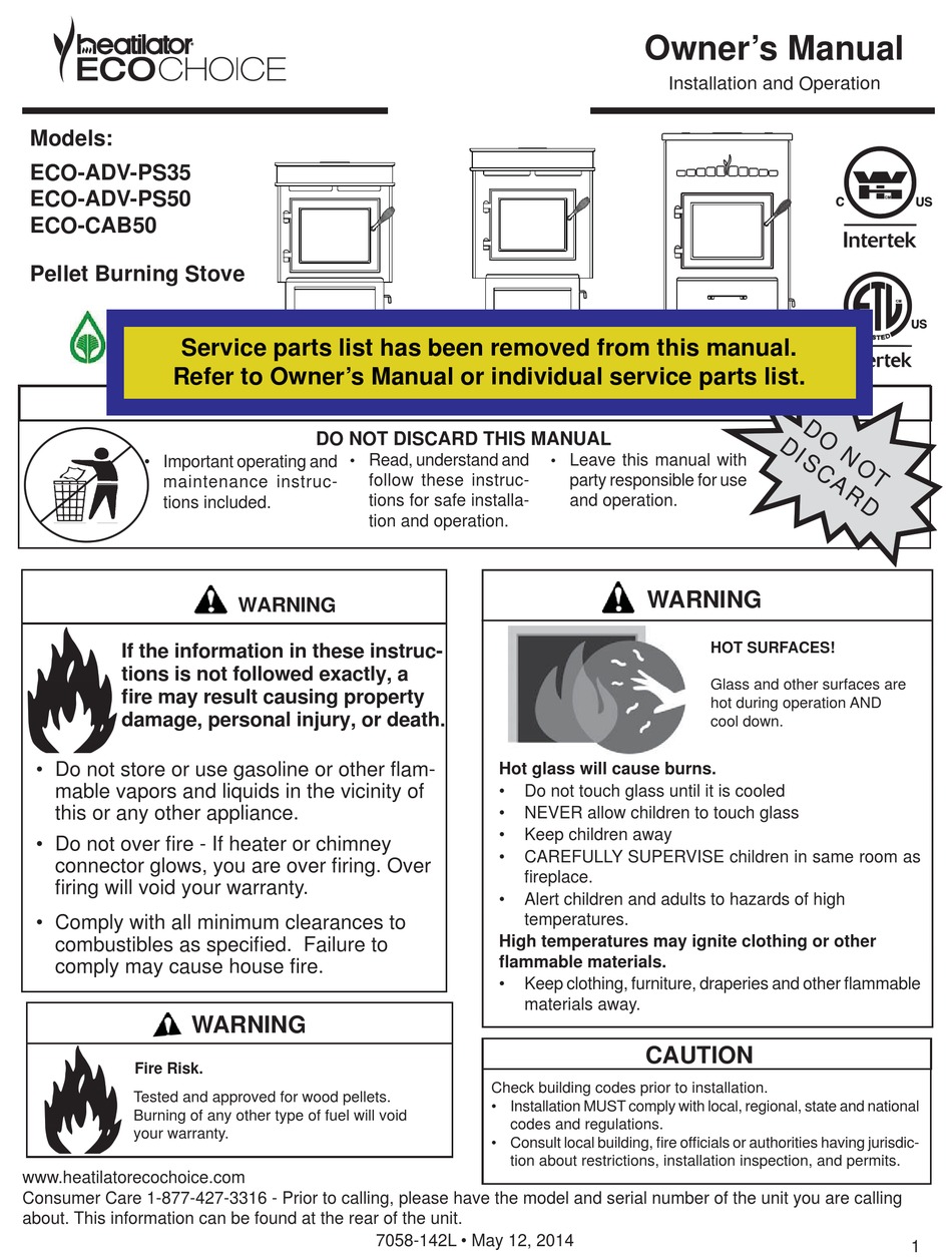 HEATILATOR ECO-ADV-PS35 OWNER'S MANUAL Pdf Download | ManualsLib HEATILATOR ECO-ADV-PS35 OWNER'S MANUAL Pdf Download | ManualsLib