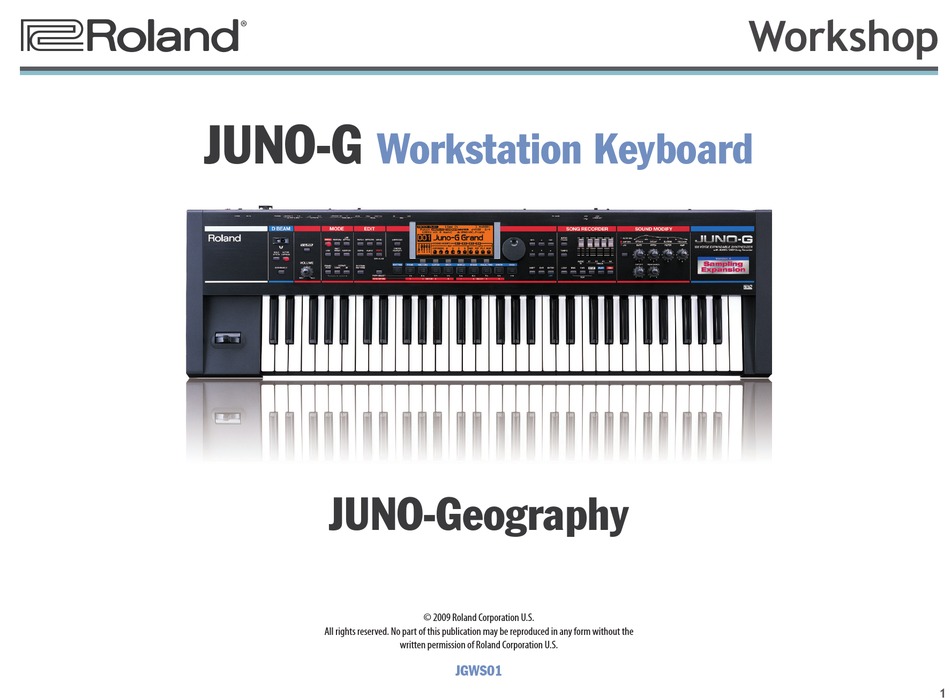 ROLAND JUNO-G WORKSHOP MANUAL Pdf Download | ManualsLib