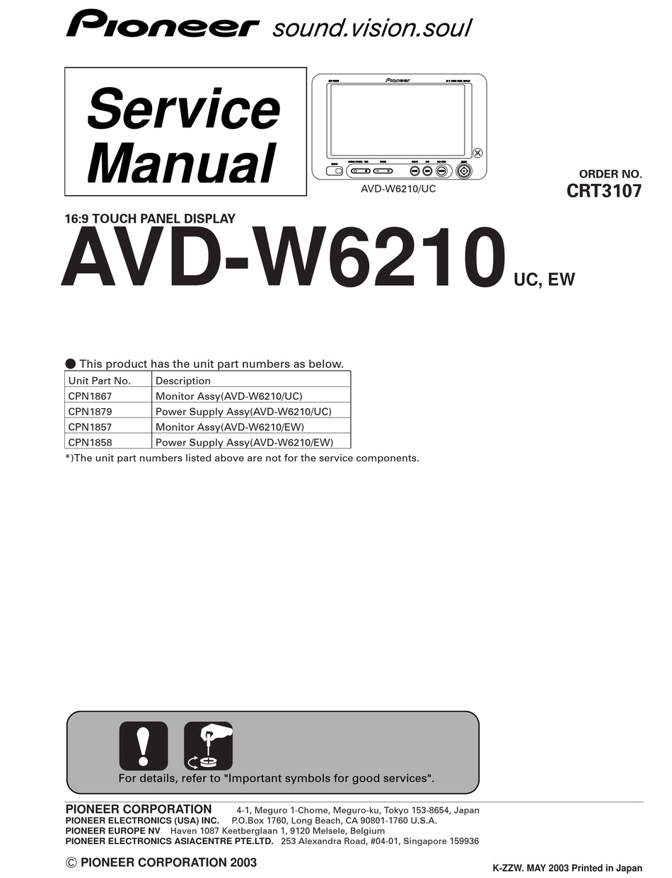 PIONEER AVD W6210 SERVICE MANUAL Pdf Download ManualsLib PIONEER AVD W6210 SERVICE MANUAL Pdf Download ManualsLib