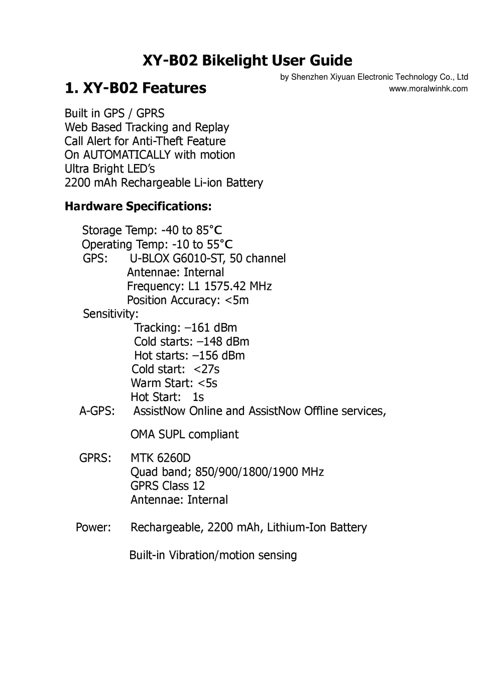 XIYUAN XY-B02 USER MANUAL Pdf Download | ManualsLib