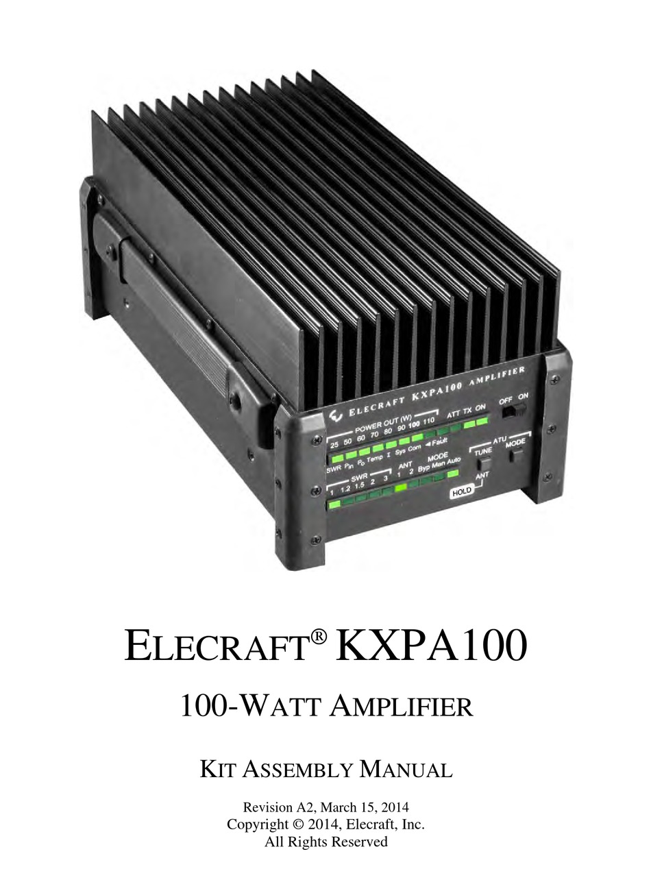 ELECRAFT KXPA100 ASSEMBLY MANUAL Pdf Download | ManualsLib
