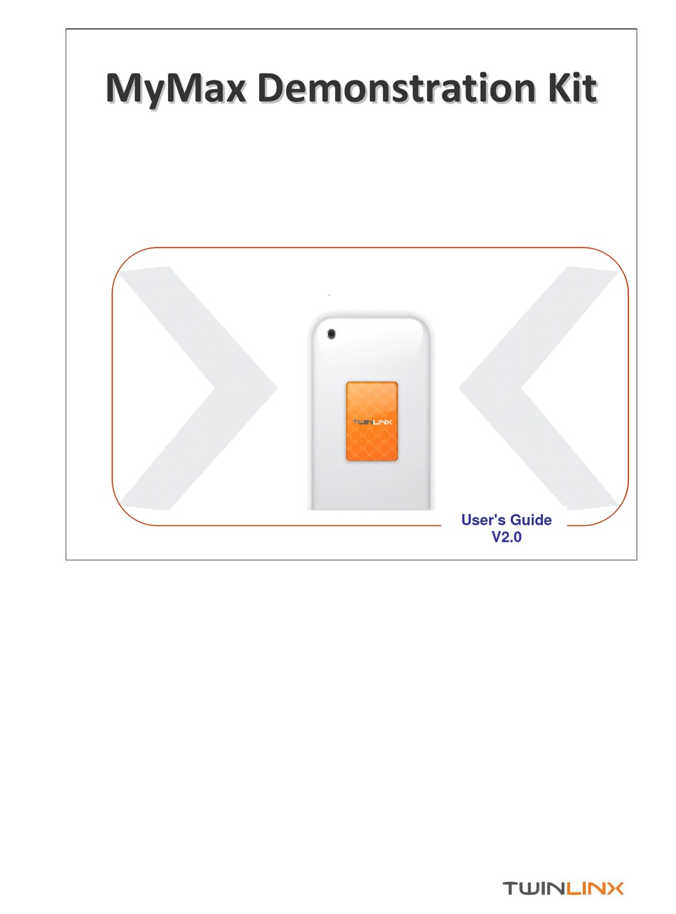 TWINLINX MYMAX DEMONSTRATION KIT USER MANUAL Pdf Download | ManualsLib