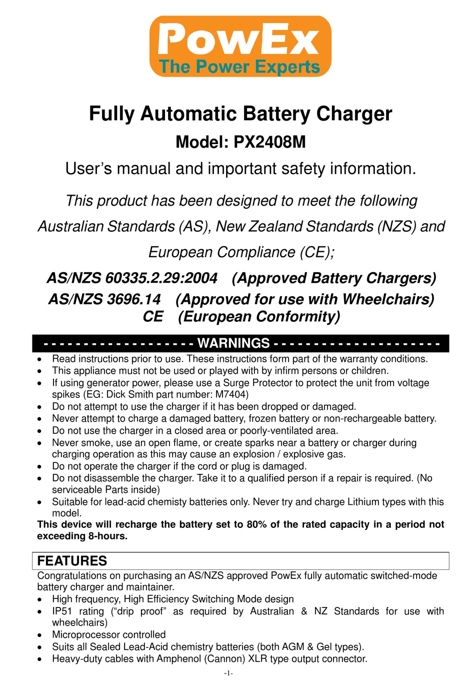 POWEX PX2408M USER MANUAL Pdf Download | ManualsLib