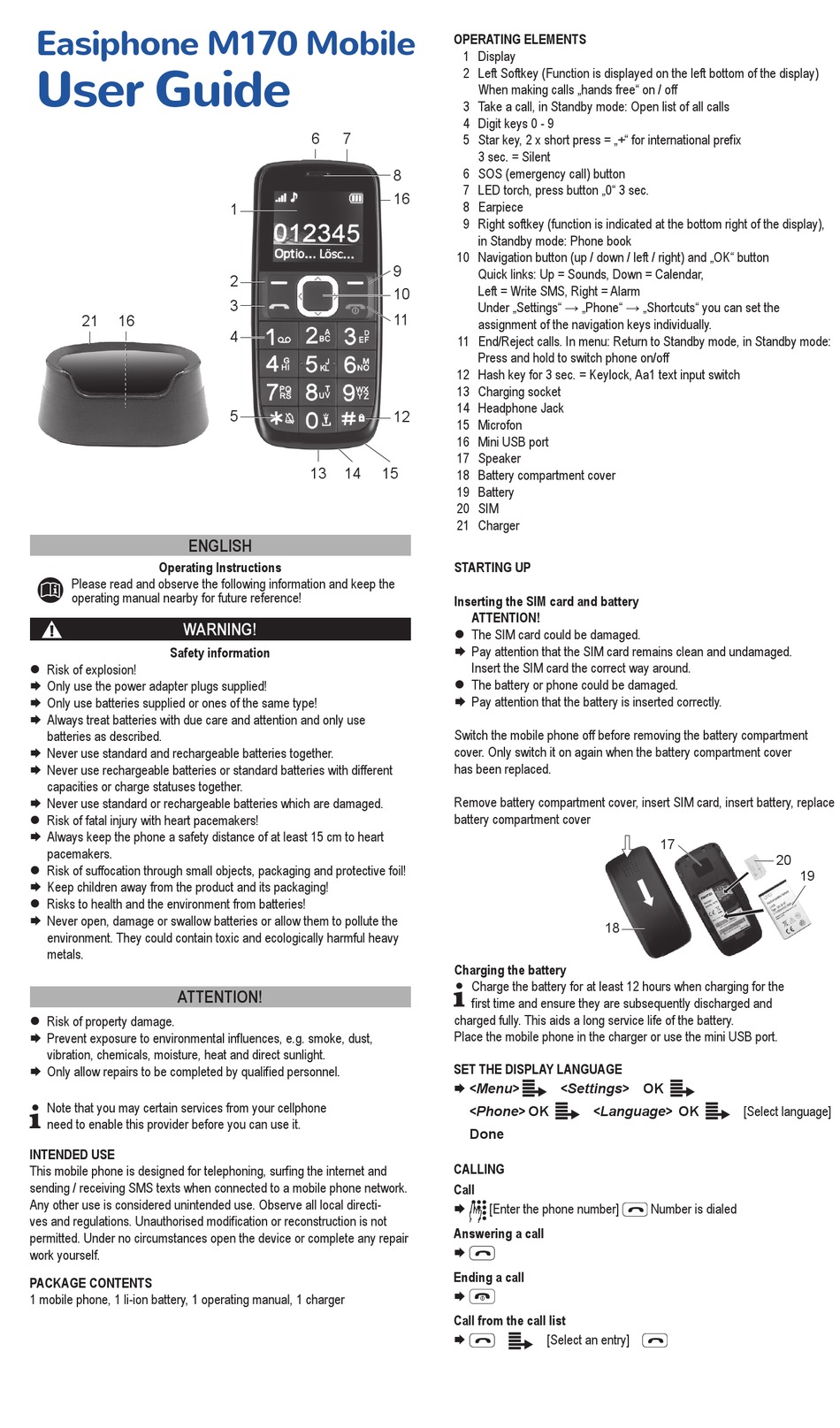 EASIPHONE M170 USER MANUAL Pdf Download | ManualsLib