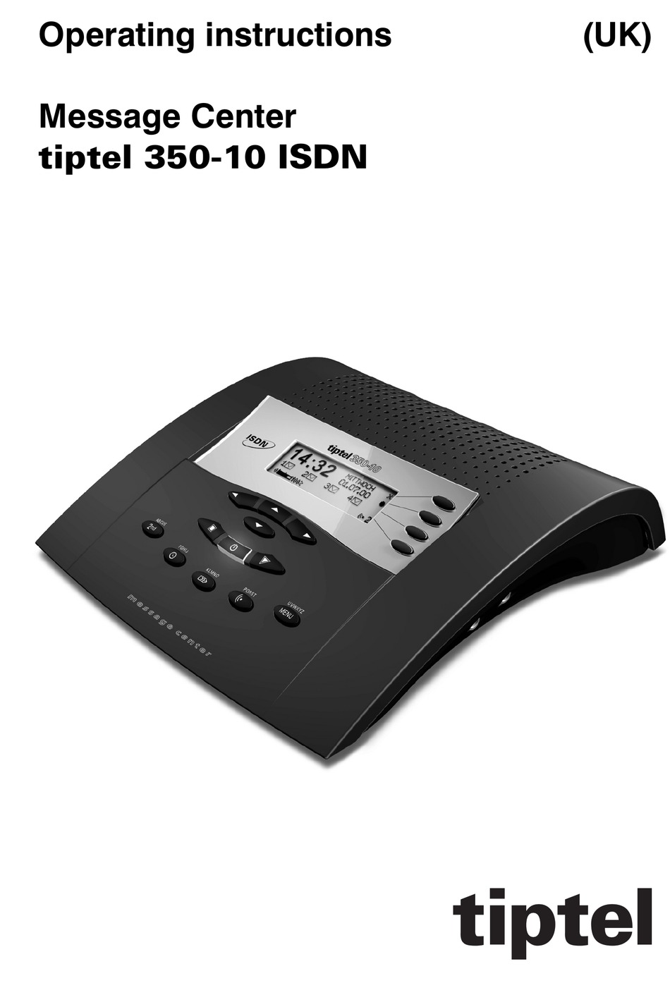 TIPTEL 350-10 ISDN OPERATING INSTRUCTIONS MANUAL Pdf Download | ManualsLib