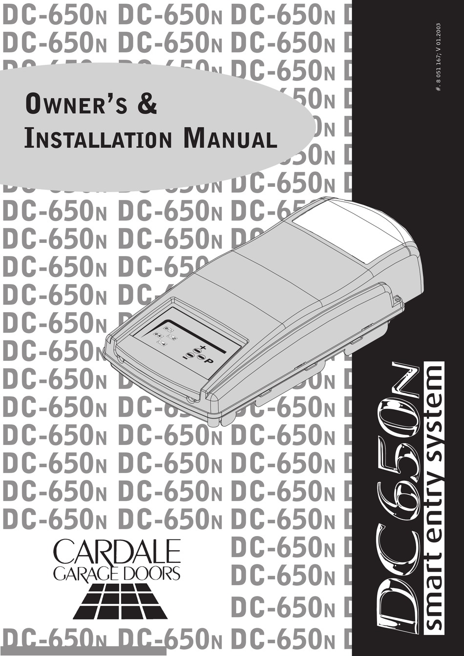 CARDALE DC-650N OWNERS AND INSTALLATION MANUAL Pdf Download | ManualsLib