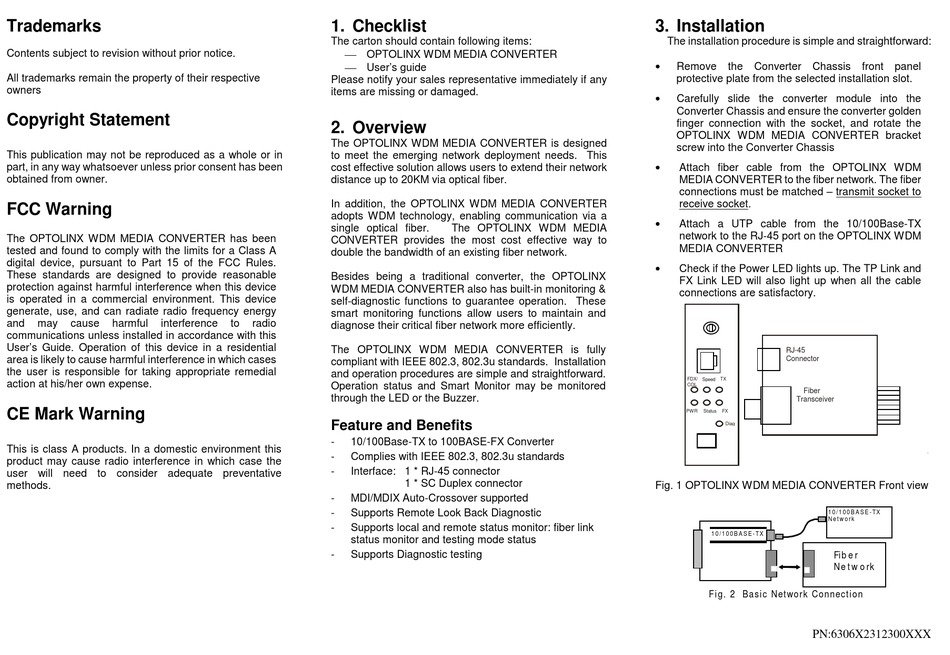 ANTAIRA FCM-2312WX USER MANUAL Pdf Download | ManualsLib