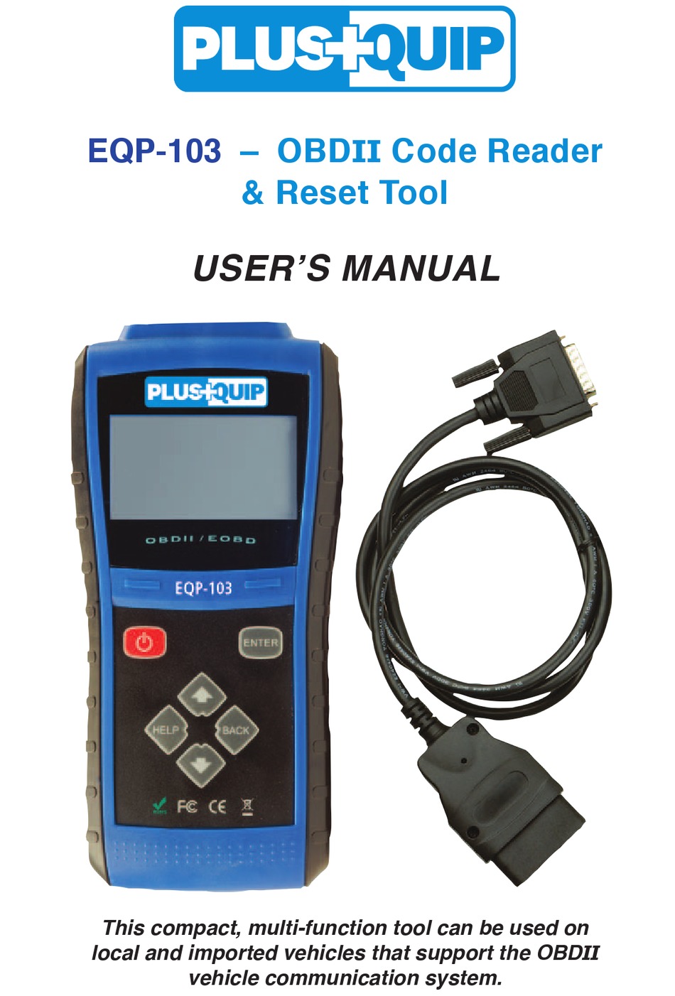 PLUSQUIP EQP-103 USER MANUAL Pdf Download | ManualsLib
