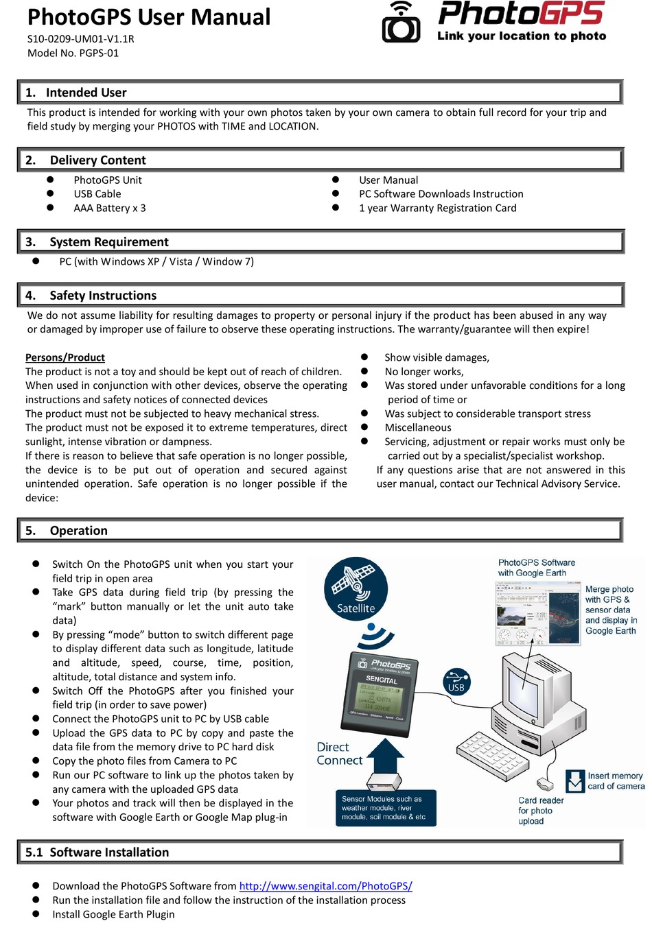PHOTOGPS PGPS-01 USER MANUAL Pdf Download | ManualsLib