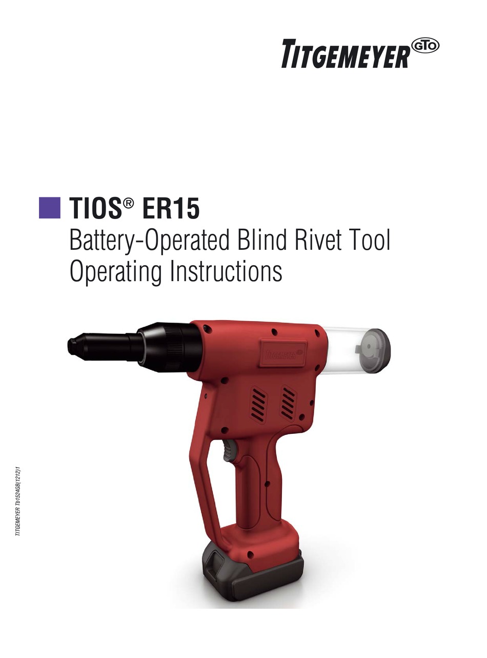 TITGEMEYER TIOS ER15 OPERATING INSTRUCTIONS MANUAL Pdf Download ...