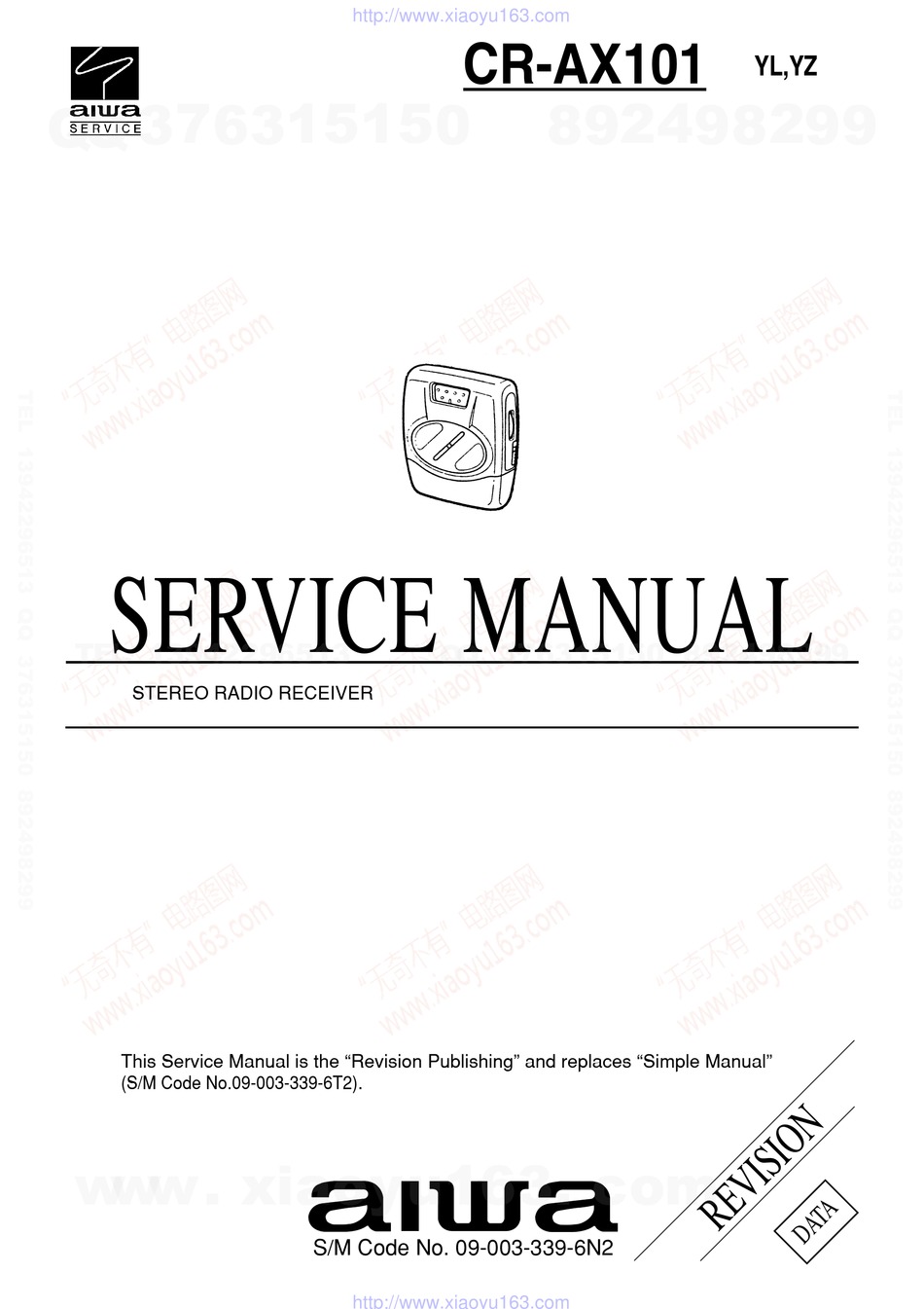 AIWA CR-AX101 SERVISE MANUAL Pdf Download | ManualsLib