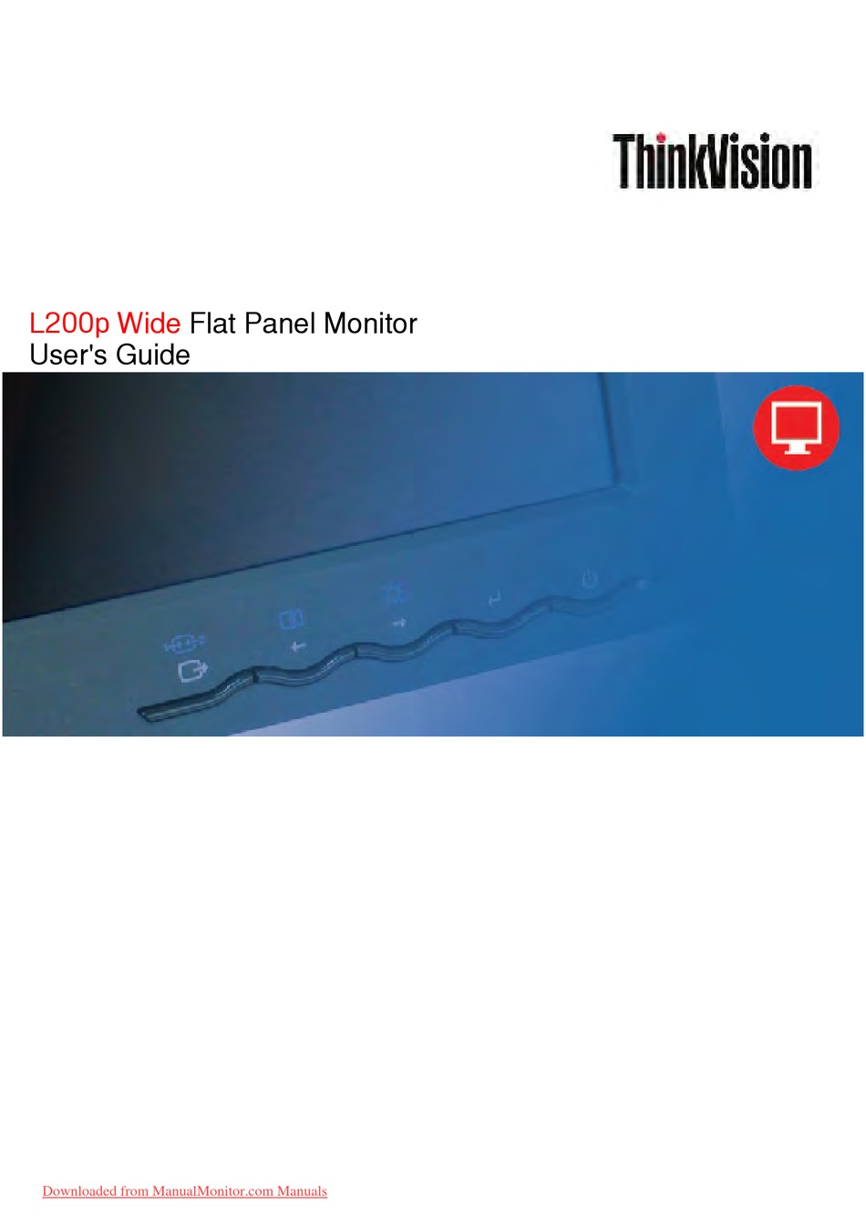 THINKVISION V200P WIDE USER MANUAL Pdf Download | ManualsLib