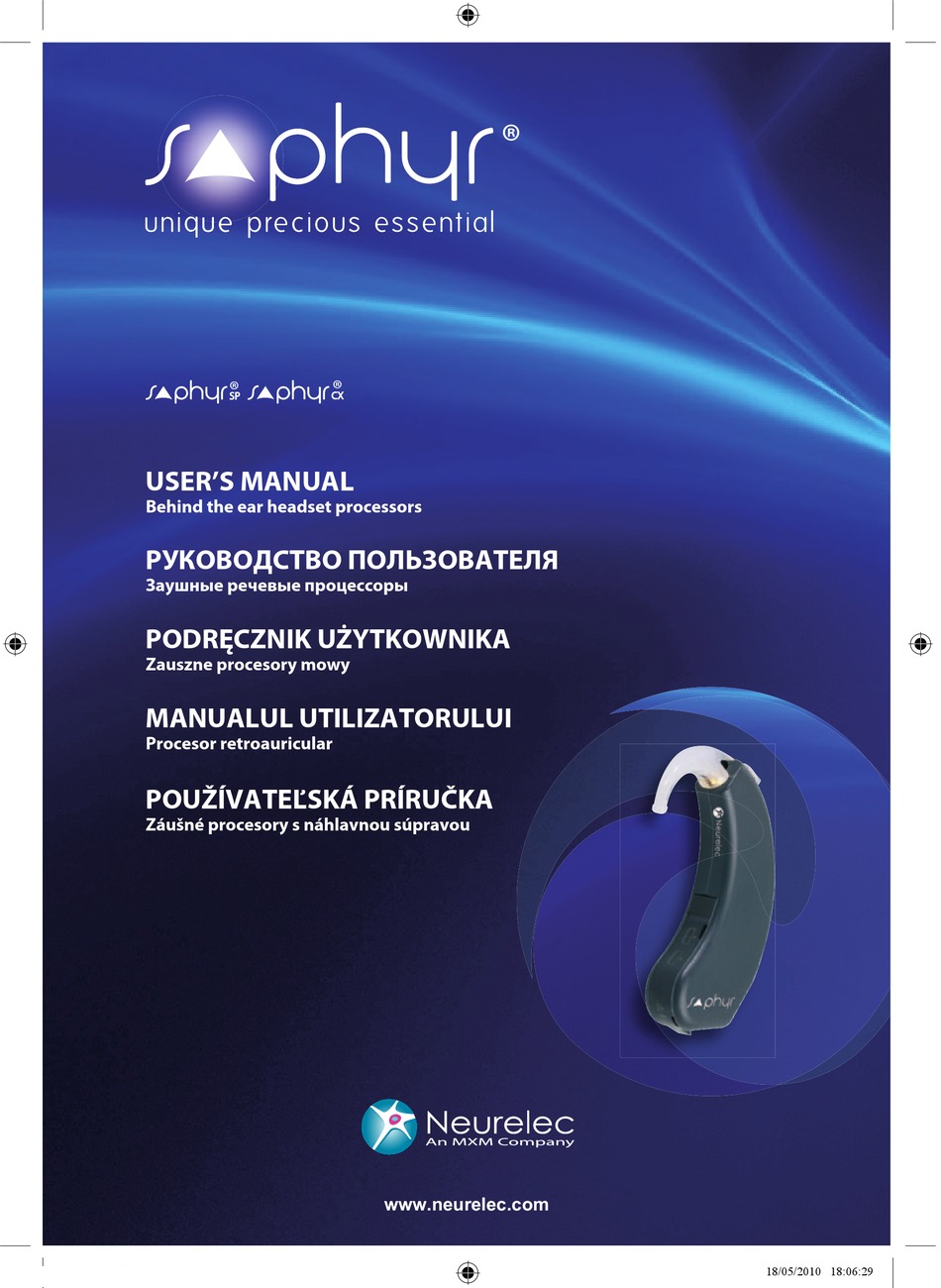 NEURELEC SAPHYR SP USER MANUAL Pdf Download | ManualsLib