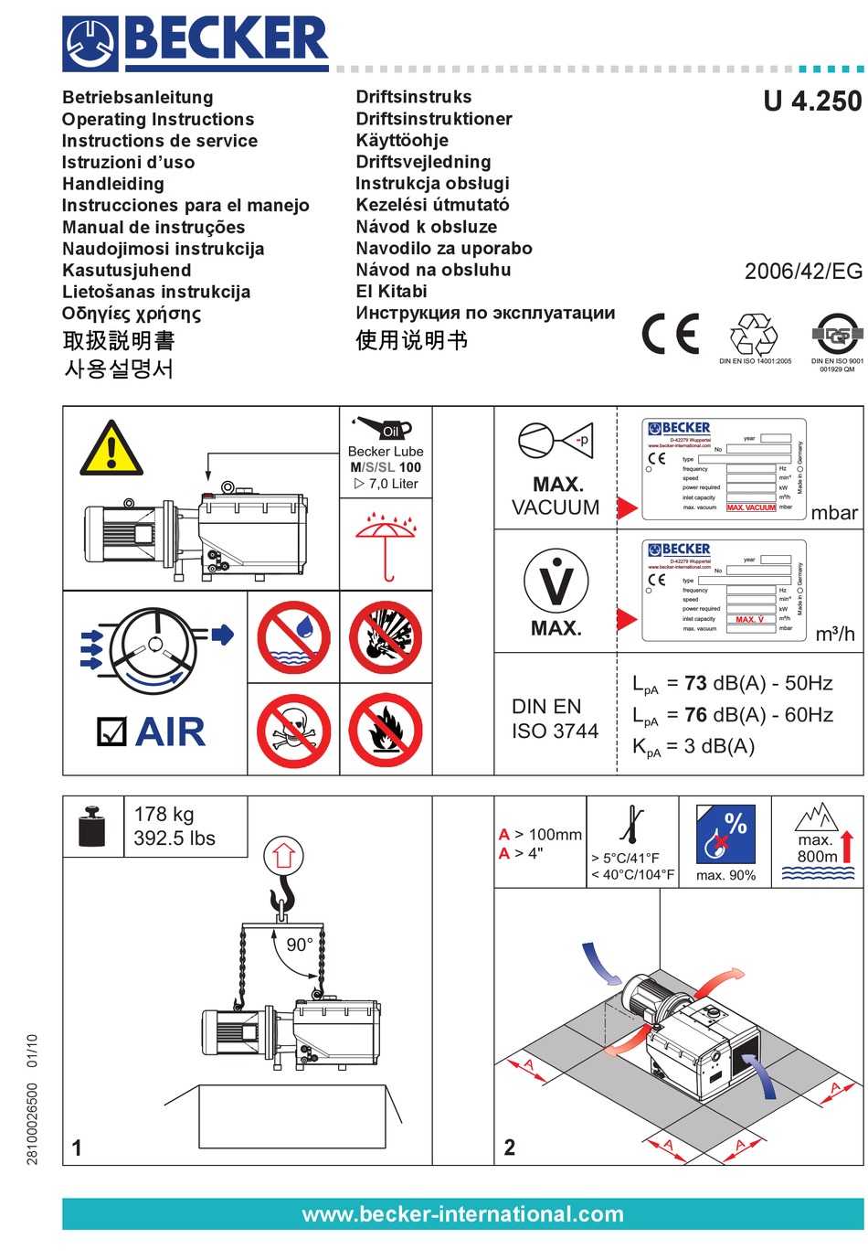 BECKER U 4.250 OPERATING INSTRUCTIONS MANUAL Pdf Download | ManualsLib