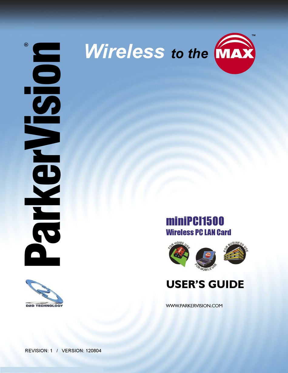 PARKERVISION MINIPCI1500 USER MANUAL Pdf Download | ManualsLib