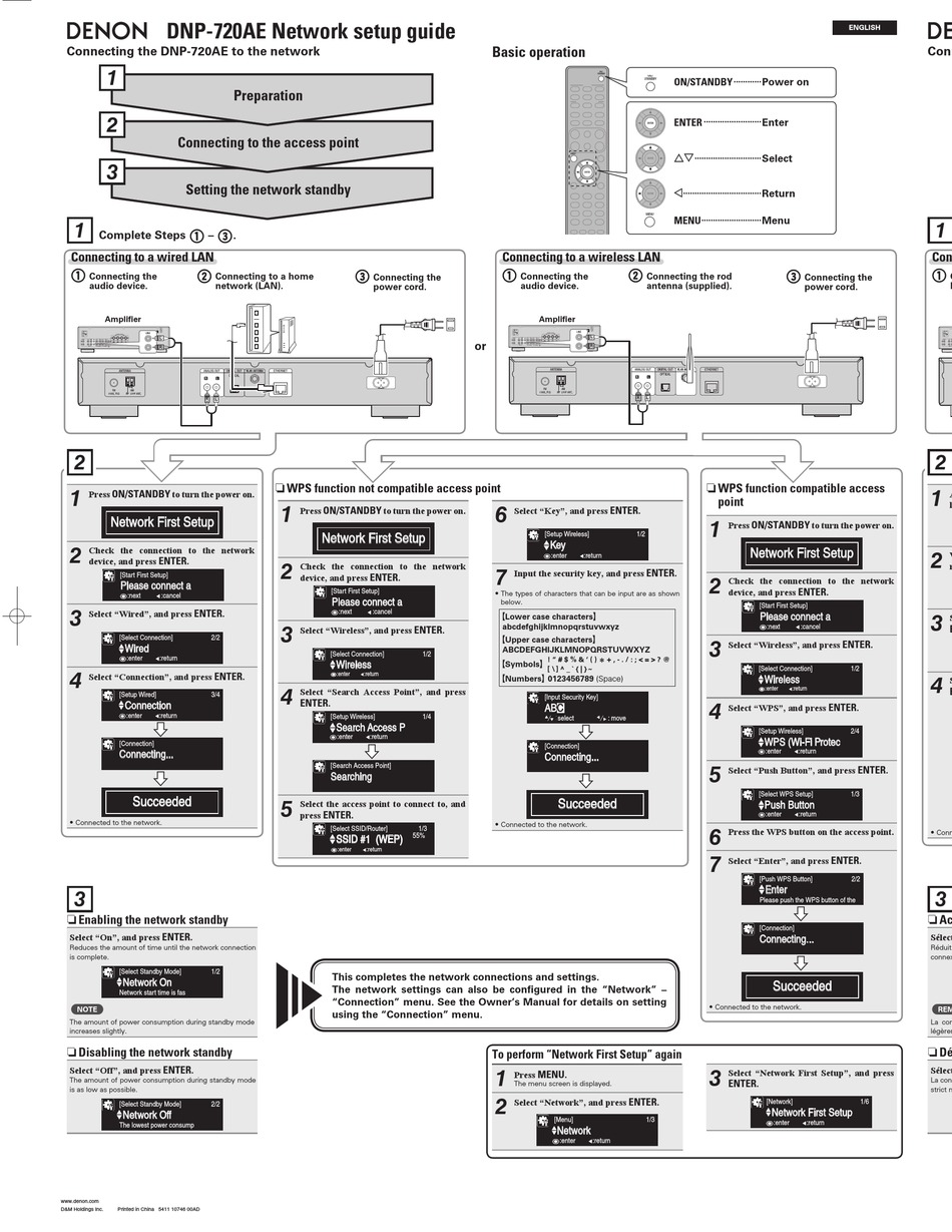 DENON DNP-720AE NETWORK SETUP MANUAL Pdf Download | ManualsLib