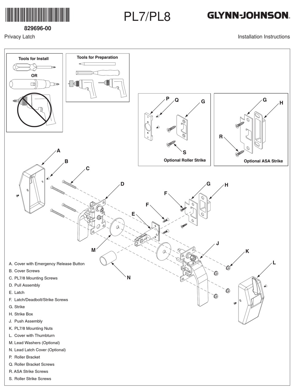 GLYNN JOHNSON PL7 INSTALLATION INSTRUCTIONS Pdf Download | ManualsLib