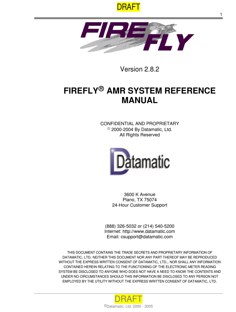 DATAMATIC FIREFLY REFERENCE MANUAL Pdf Download | ManualsLib