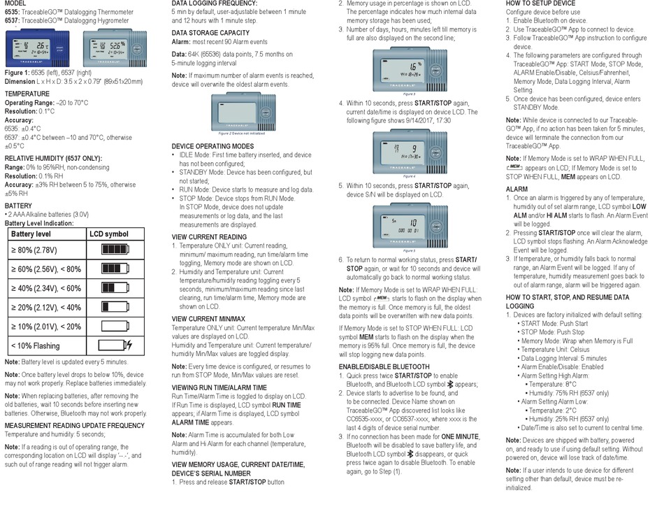 TRACEABLE 6535 TRACEABLEGO INSTRUCTIONS Pdf Download | ManualsLib