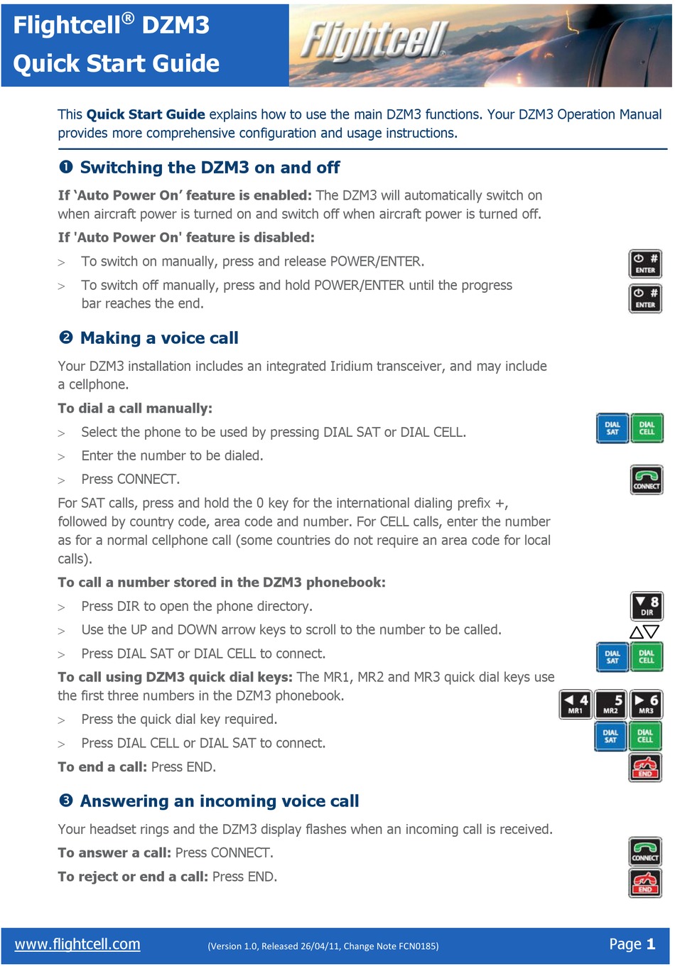 FLIGHTCELL DZM3 QUICK START MANUALS Pdf Download | ManualsLib