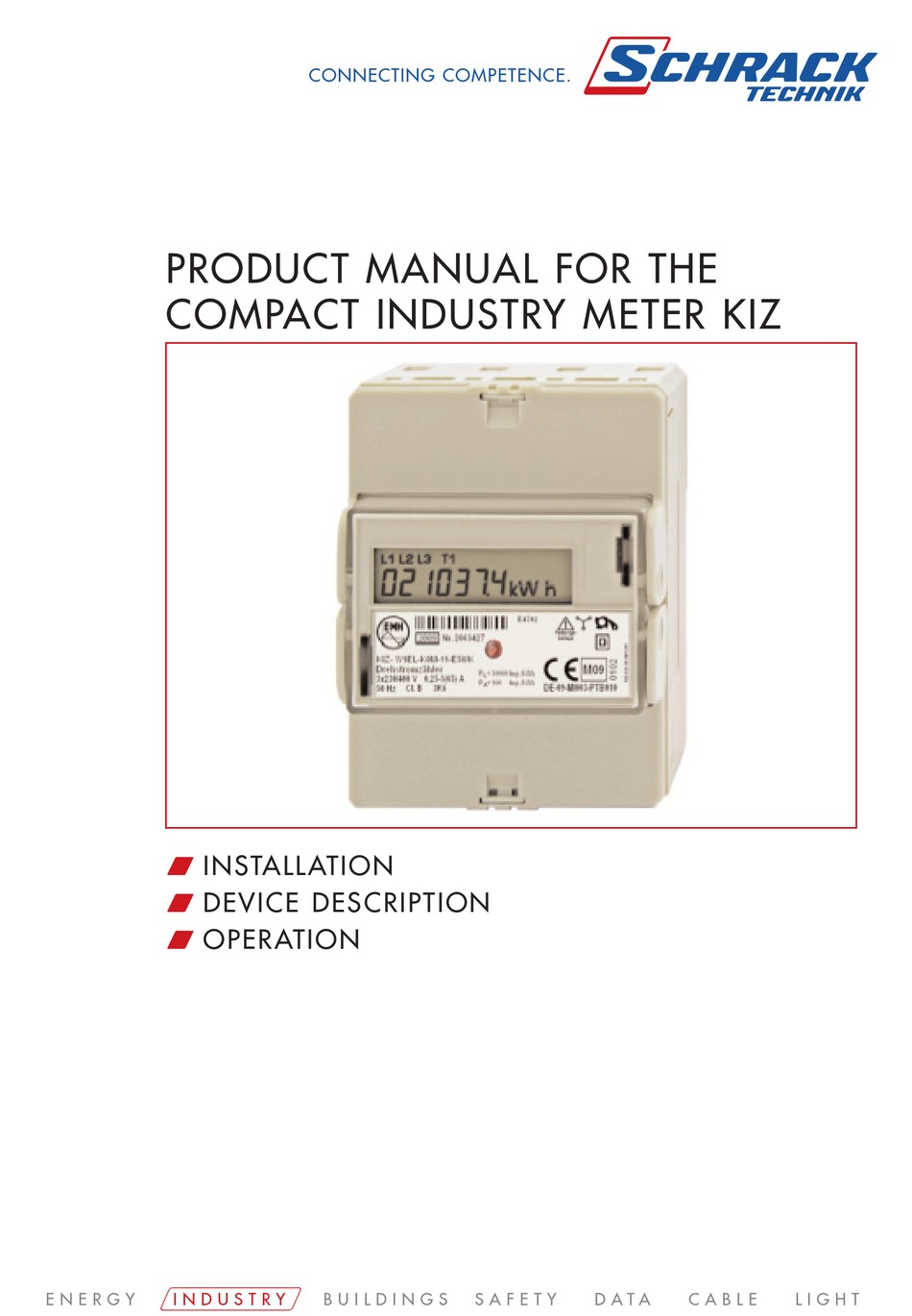 SCHRACK TECHNIK KIZ PRODUCT MANUAL Pdf Download | ManualsLib