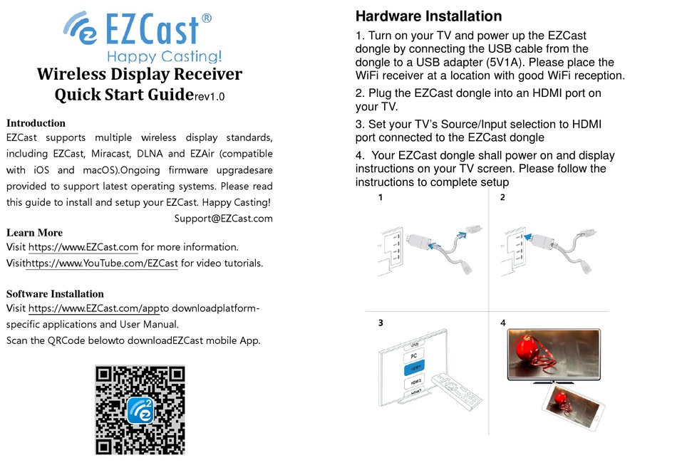 ACTIONS MICROELECTRONIC EZCAST QUICK START MANUAL Pdf Download | ManualsLib