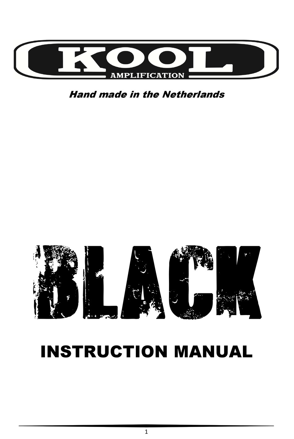 KOOL BLACK AMPLIFIER INSTRUCTION MANUAL | ManualsLib