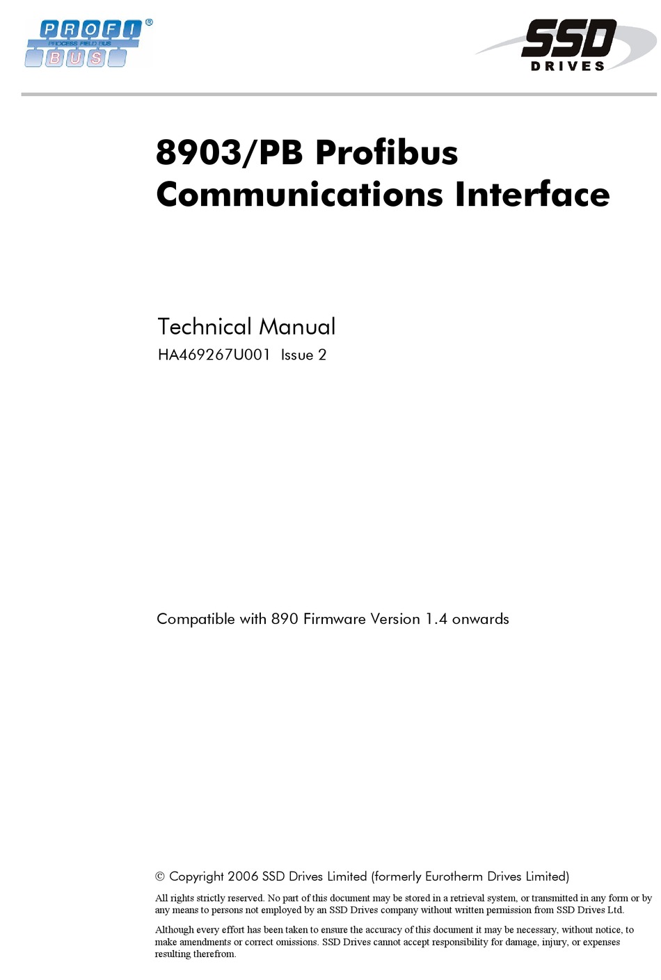 SSD DRIVES 8903/PB TECHNICAL MANUAL Pdf Download | ManualsLib