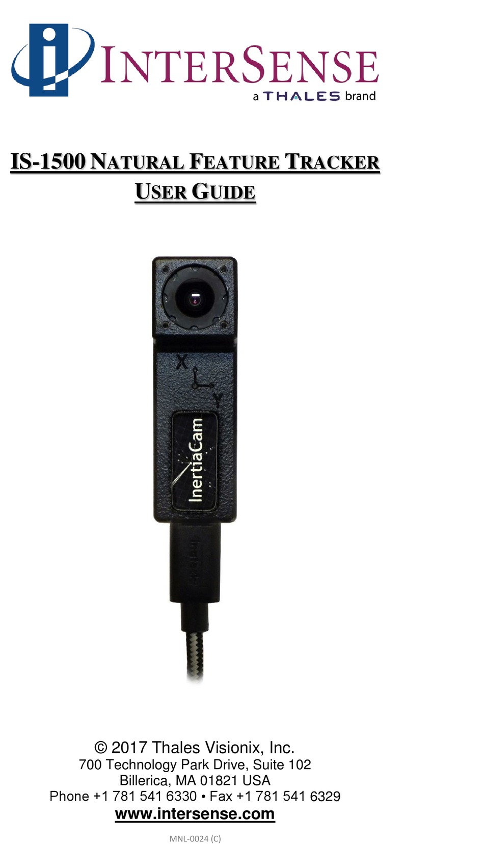 INTERSENSE INERTIACAM IS-1500 GPS USER MANUAL | ManualsLib