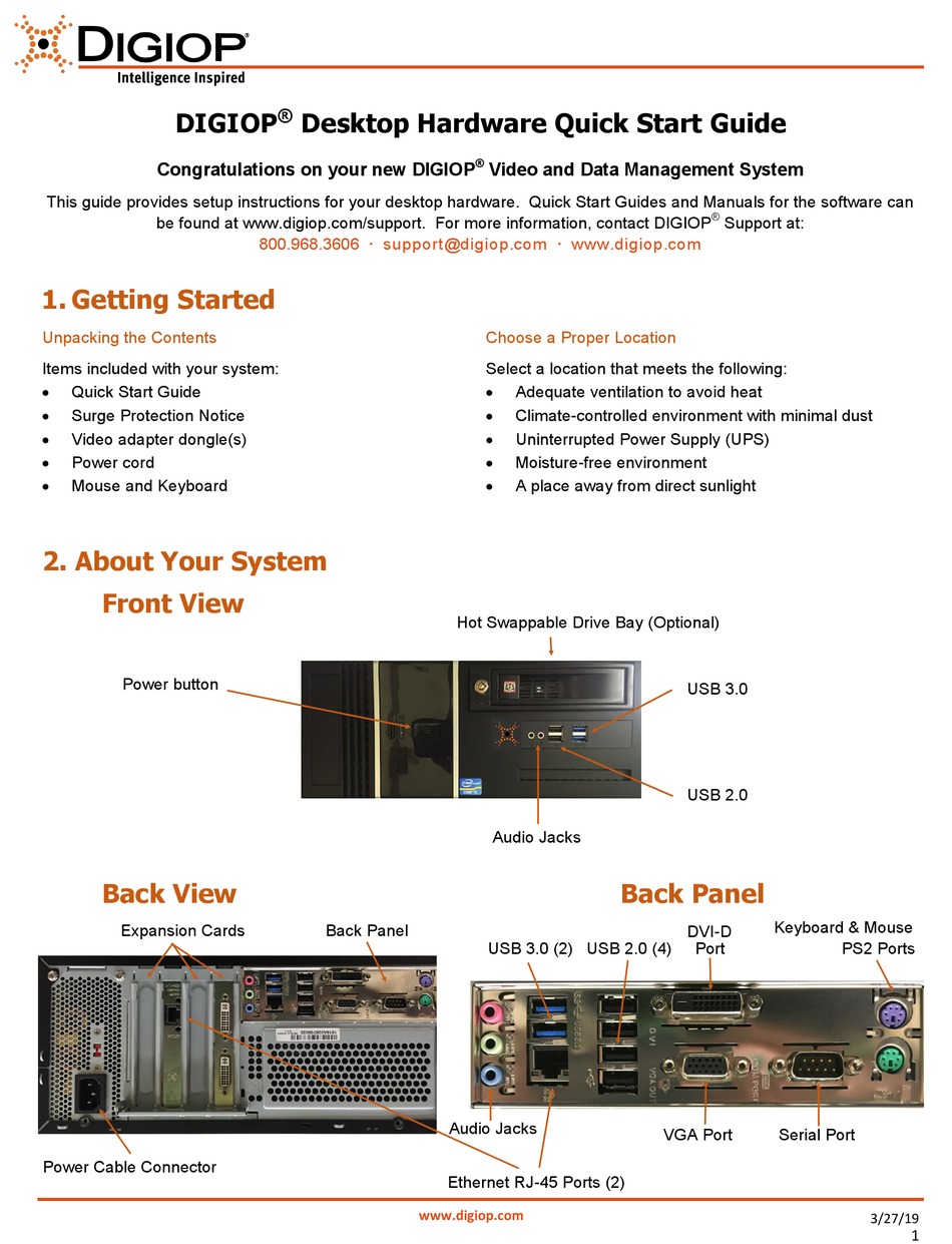 DIGIOP DESKTOP HARDWARE DESKTOP QUICK START MANUAL | ManualsLib