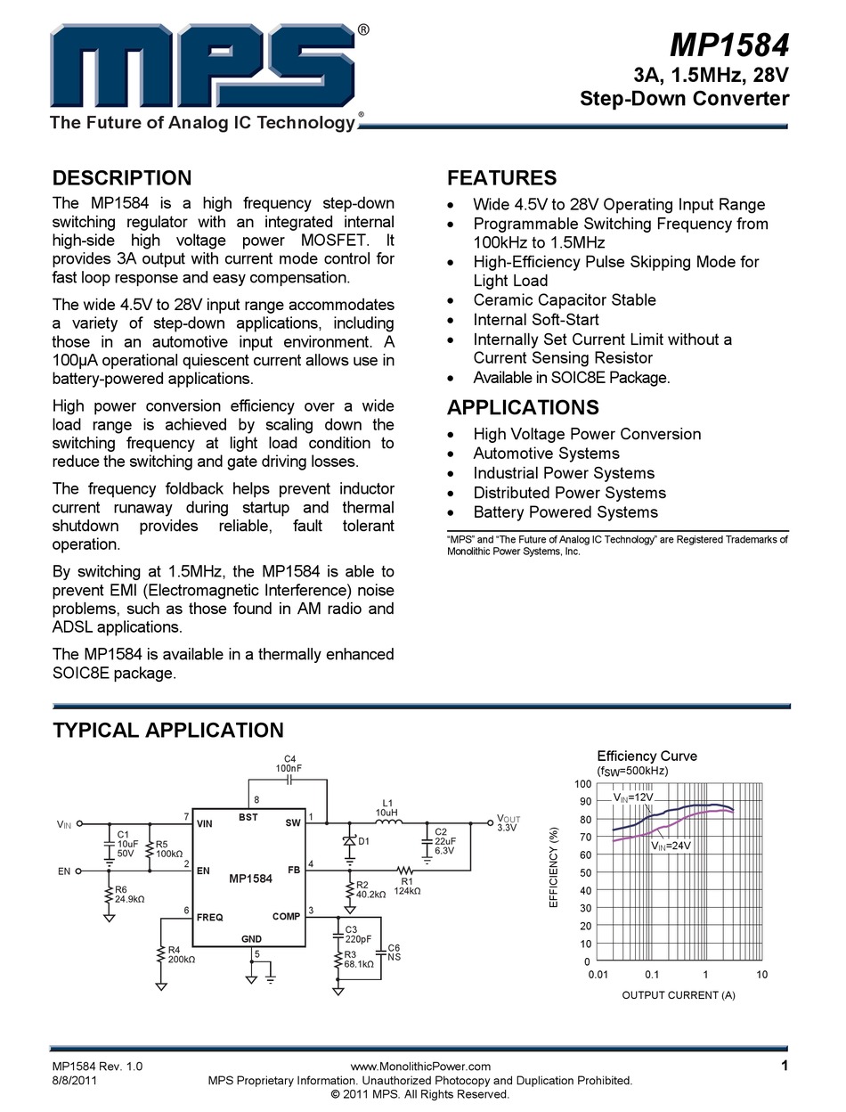MPS MP1584 MEDIA CONVERTER MANUAL | ManualsLib