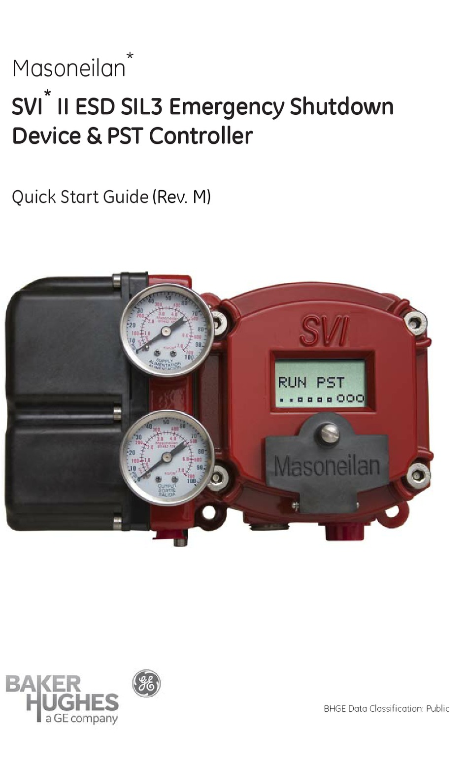 BAKER HUGHES MASONEILAN SVI II ESD CONTROLLER QUICK START MANUAL ...