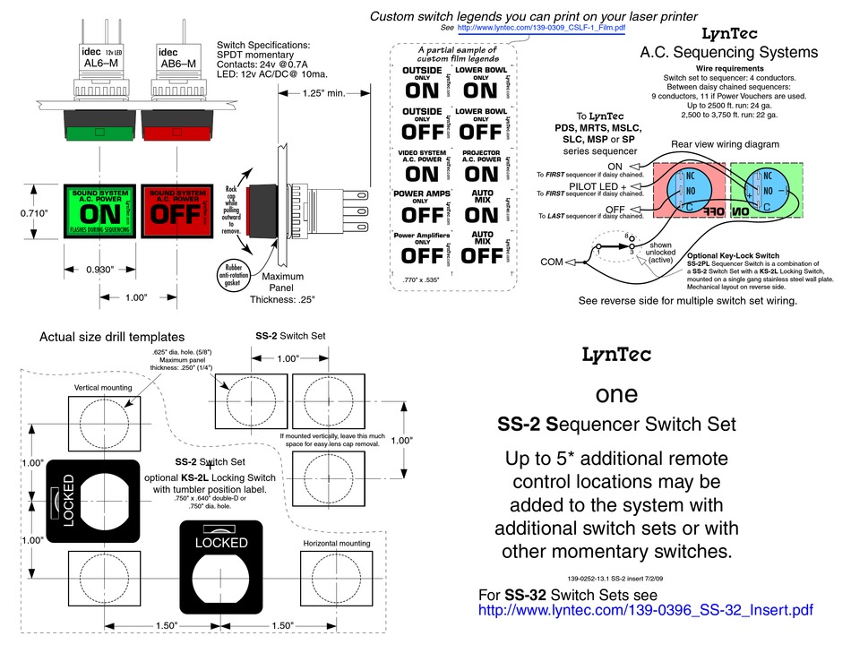 LYNTEC SS-2 MANUAL Pdf Download | ManualsLib
