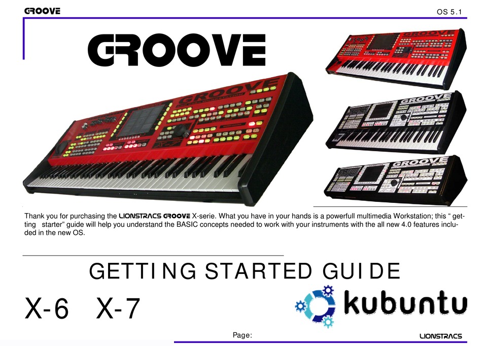 LIONSTRACS GROOVE X SERIES GETTING STARTED MANUAL Pdf Download | ManualsLib