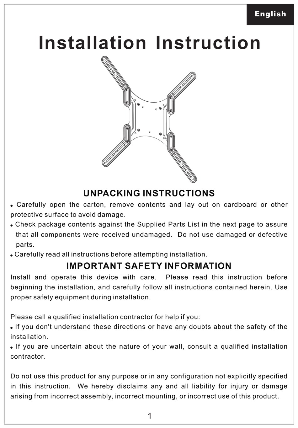 BYTECC VESA-43200 INSTALLATION INSTRUCTION Pdf Download | ManualsLib