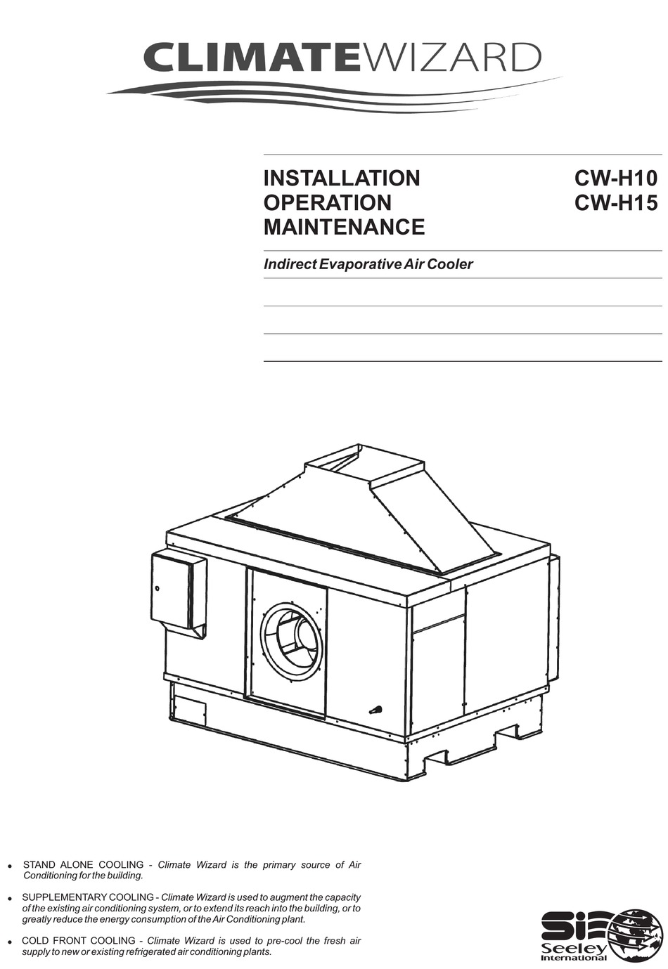 CLIMATE WIZARD CW-H10 INSTALLATION OPERATION & MAINTENANCE Pdf Download ...