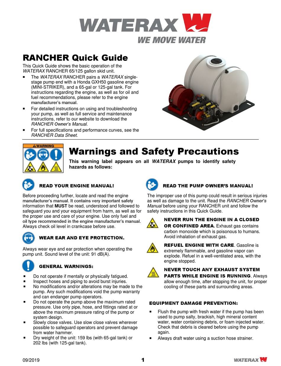 WATERAX RANCHER SERIES QUICK MANUAL Pdf Download | ManualsLib