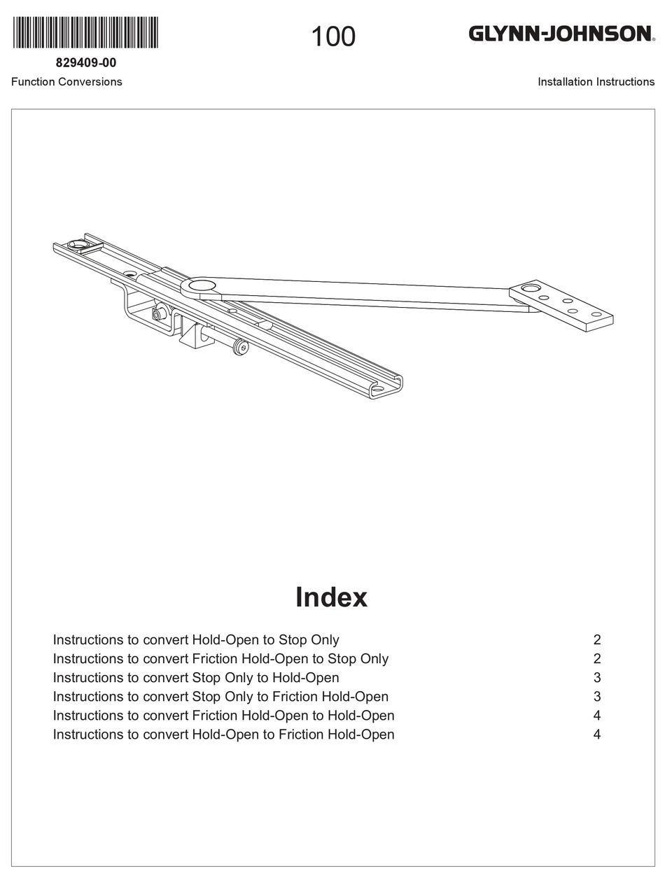 GLYNN JOHNSON 100 INSTALLATION INSTRUCTIONS Pdf Download ManualsLib