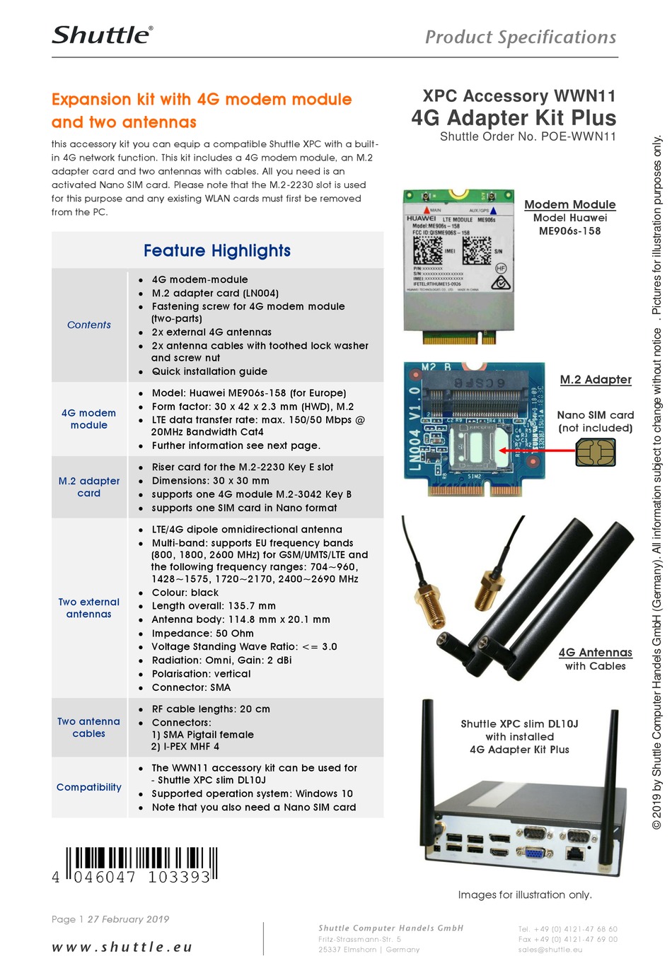 SHUTTLE WWN11 PRODUCT SPECIFICATIONS Pdf Download | ManualsLib