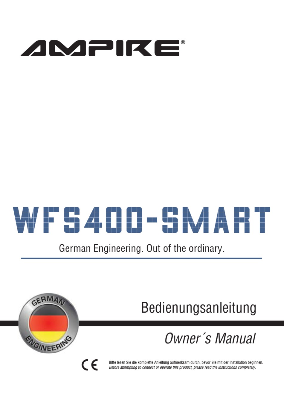 AMPIRE WFS400-SMART OWNER'S MANUAL Pdf Download | ManualsLib