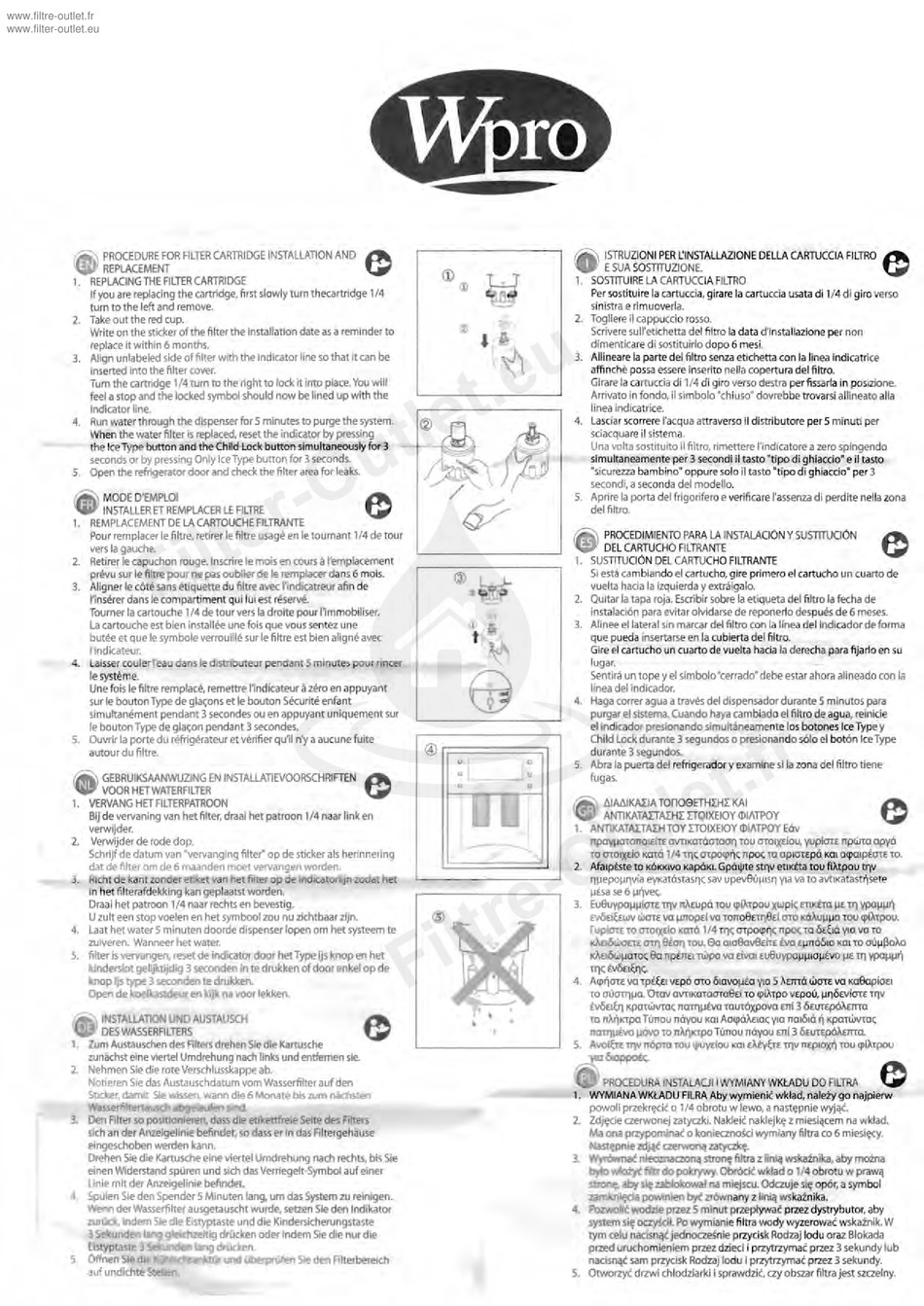 WPRO APP100 PROCEDURE FOR INSTALLATION AND REPLACEMENT Pdf Download ...