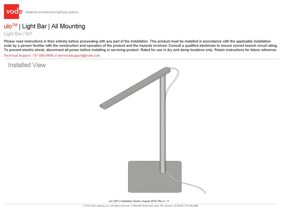 VODE ULO 507 MANUAL Pdf Download | ManualsLib