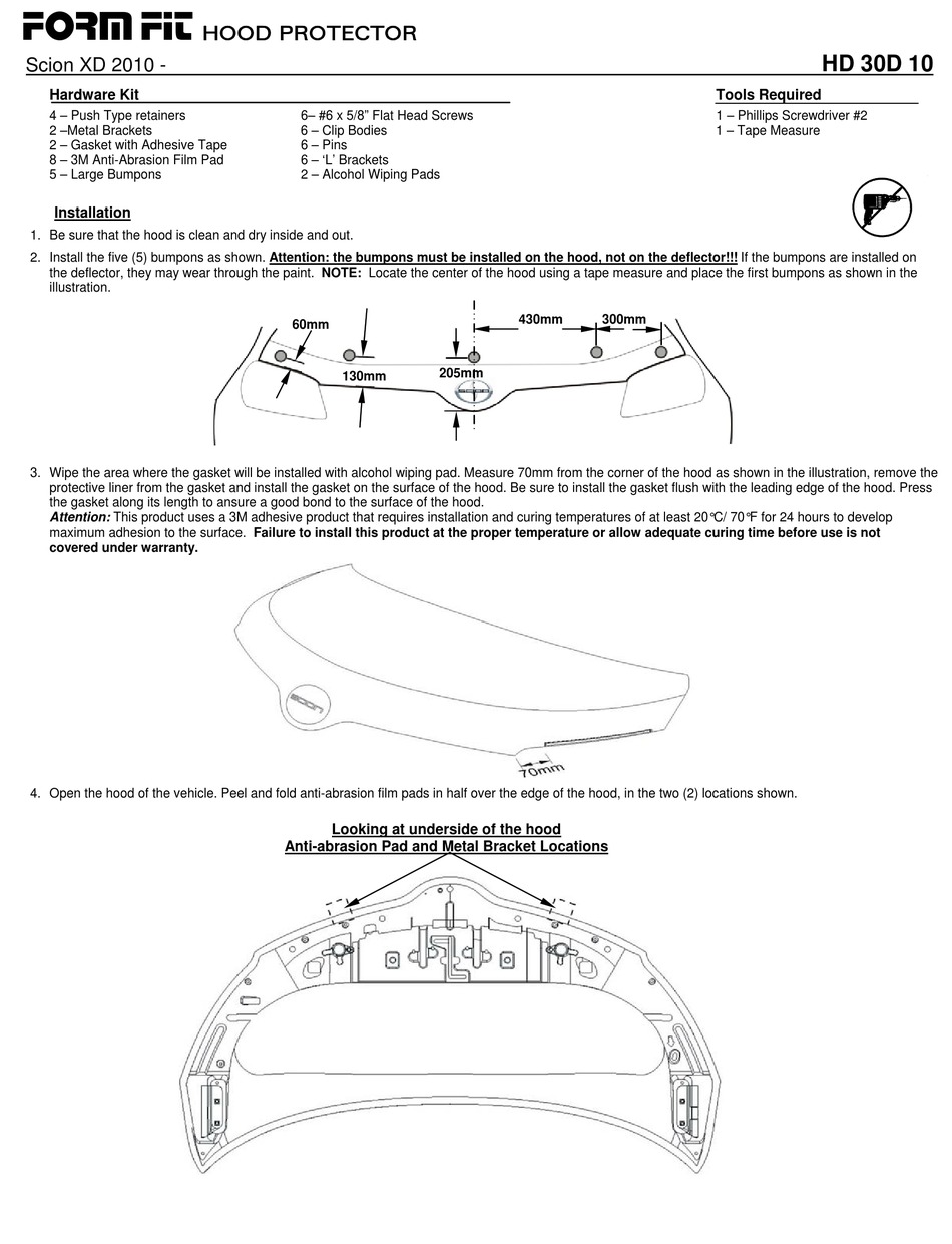 FORM FIT HD 30D 10 MANUAL Pdf Download | ManualsLib