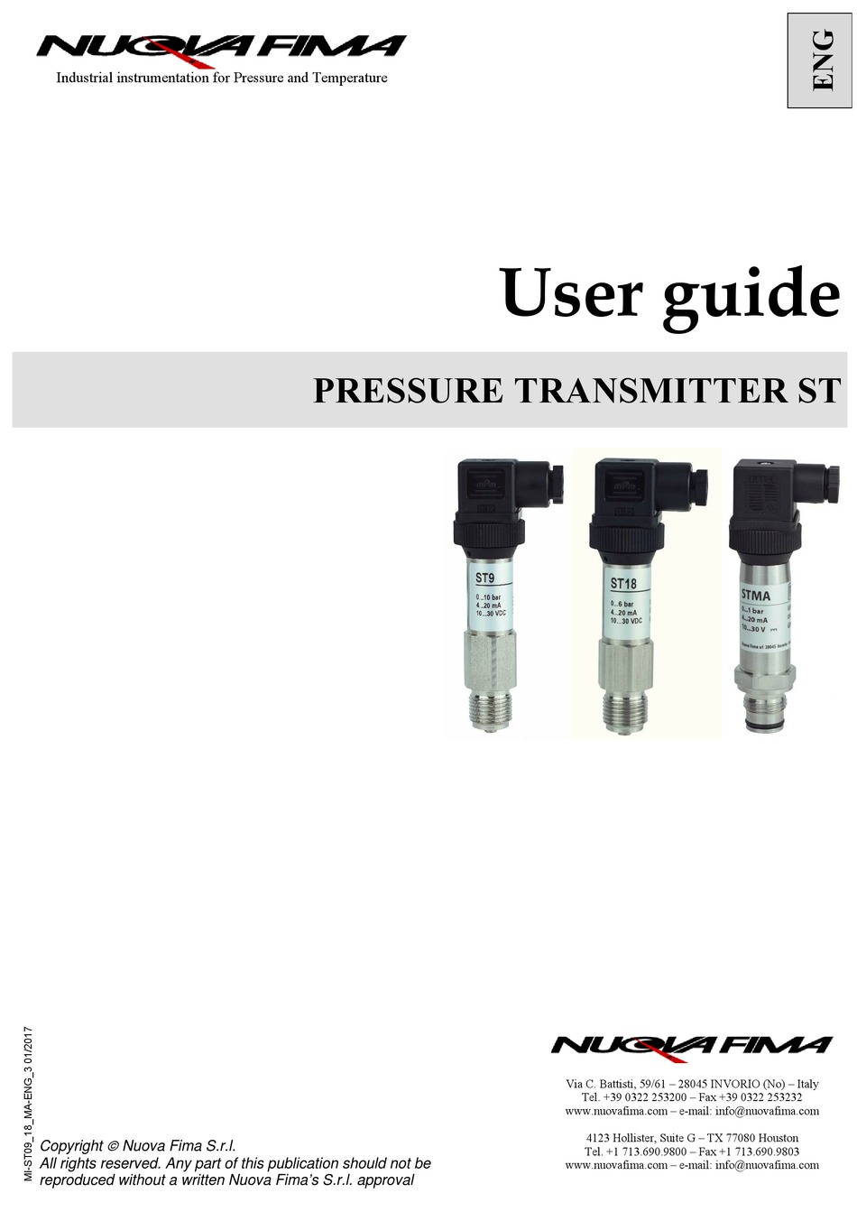 NUOVA FIMA ST SERIES USER MANUAL Pdf Download | ManualsLib